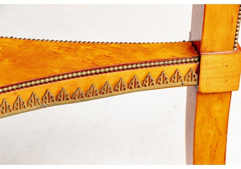 Elegant French Style Center Table with Bronze Figural Mounts For Sale ...