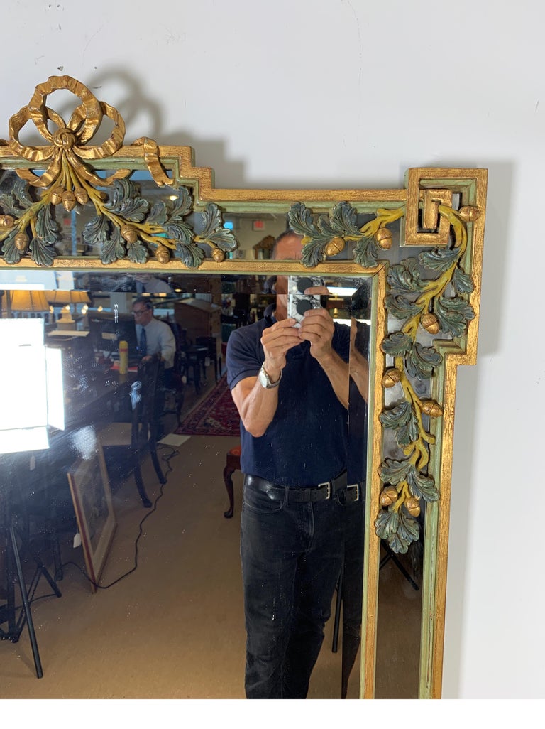 Elegant Gilt Acorn and Leaf Motif Mirror For Sale at 1stDibs