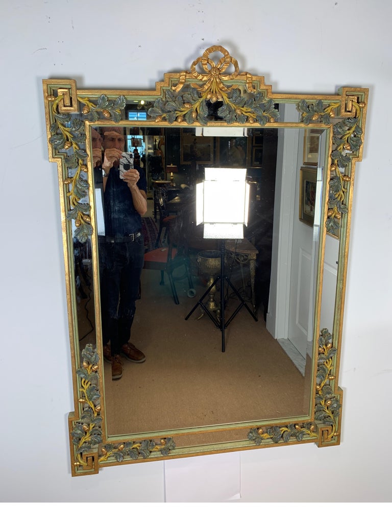 Elegant Gilt Acorn and Leaf Motif Mirror For Sale at 1stDibs