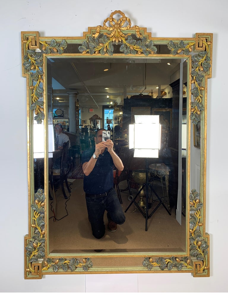 Elegant Gilt Acorn and Leaf Motif Mirror For Sale at 1stDibs