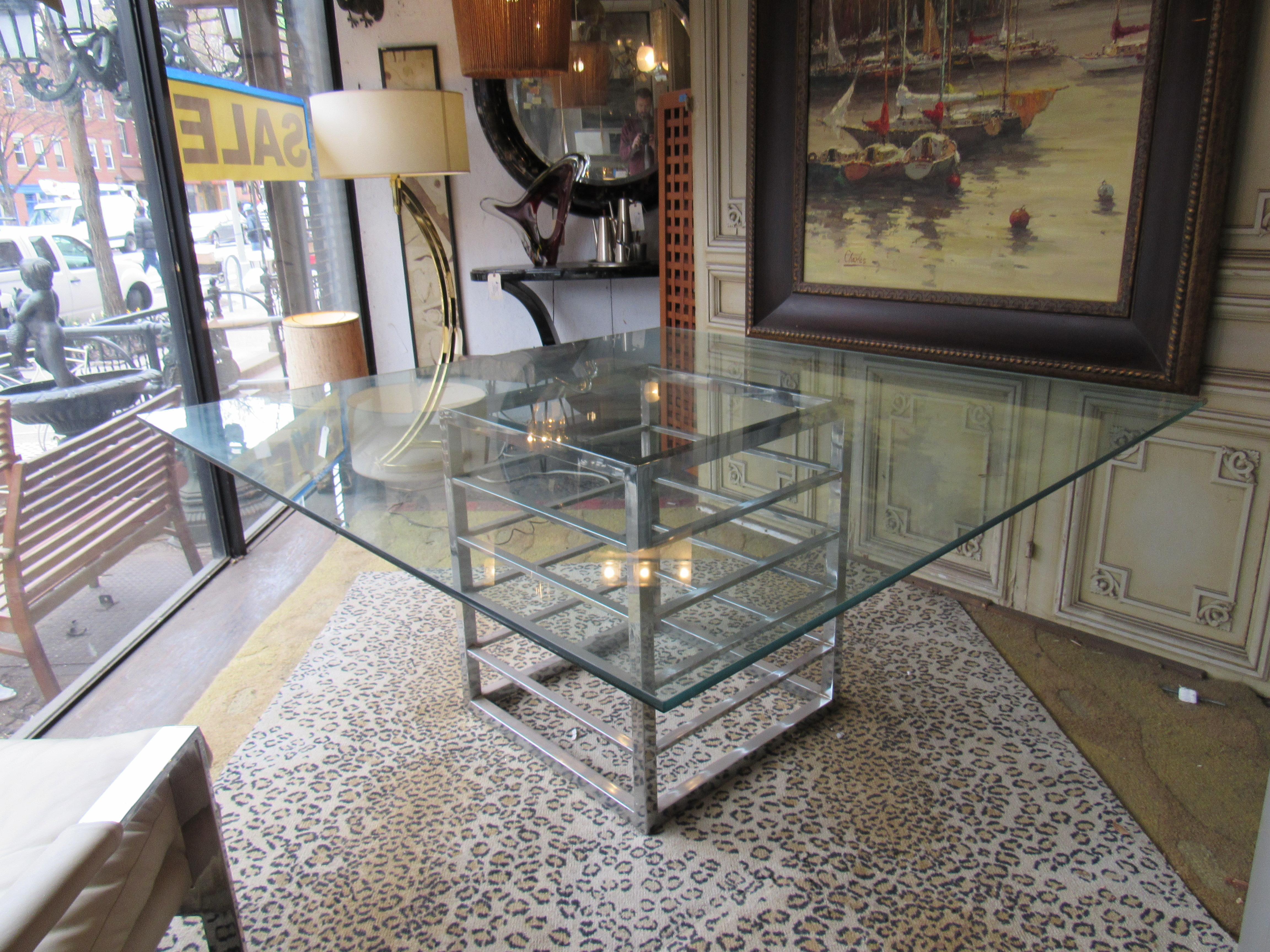 Elegant Glass Dining Table For Sale at 1stDibs | elegant glass table ...