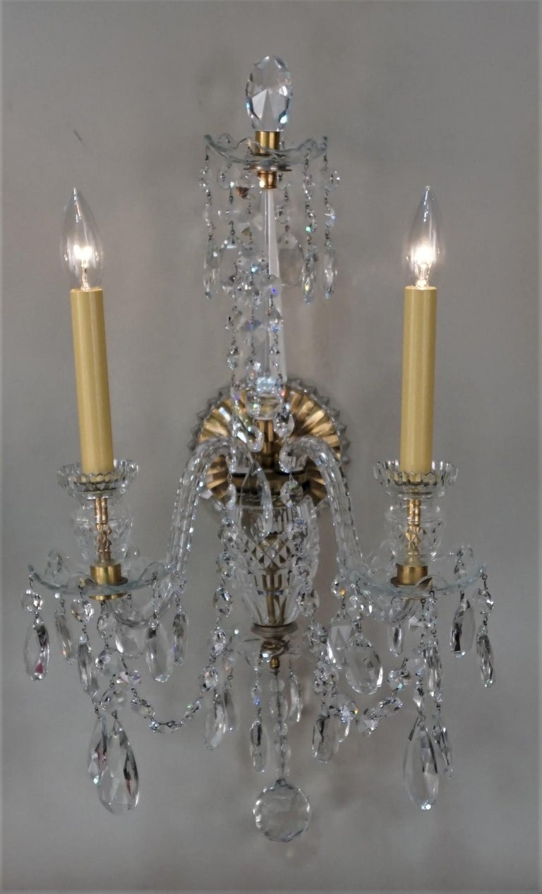 Elegant High Quality Crystal Wall Sconces at 1stDibs | vintage crystal ...