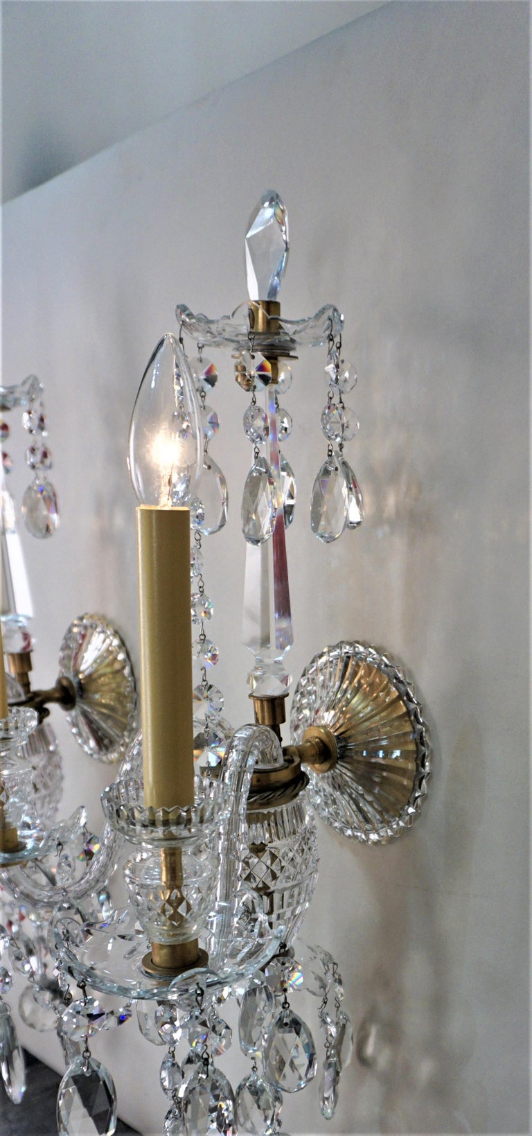 Elegant High Quality Crystal Wall Sconces at 1stDibs | vintage crystal ...