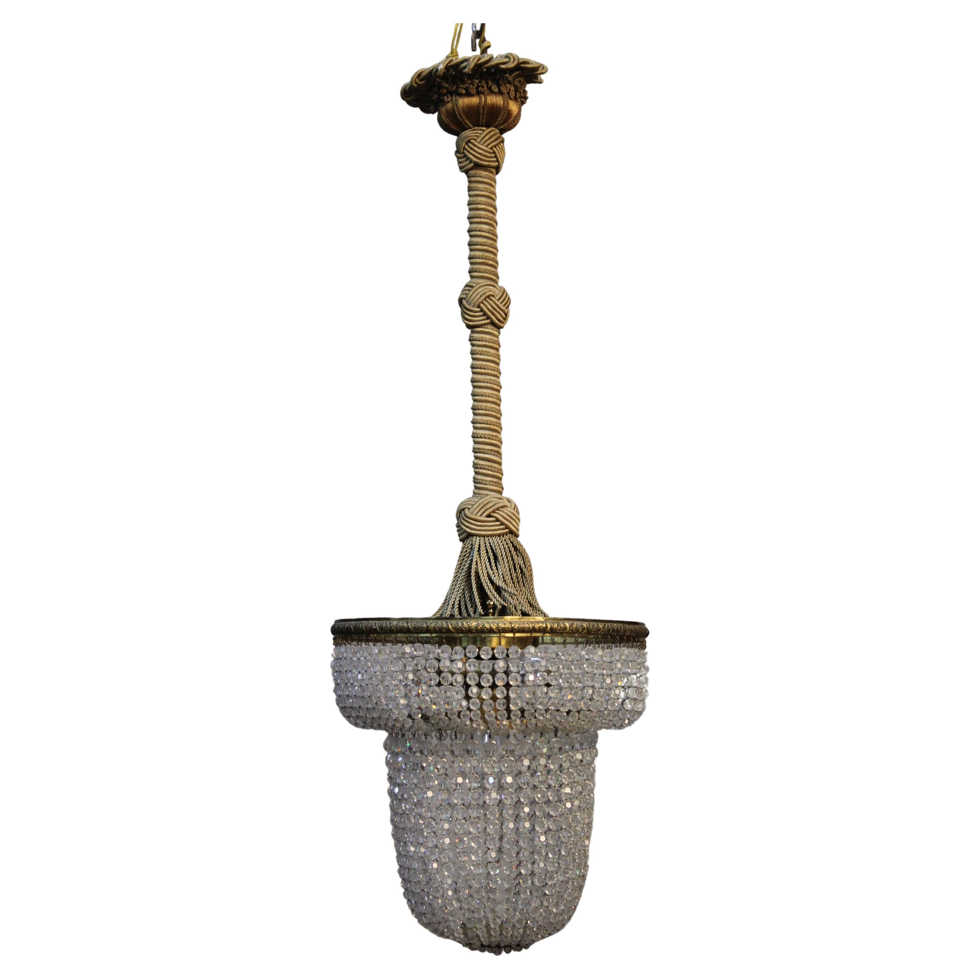 Elegant Italian Crystal Chandelier Early xx.Century at 1stDibs