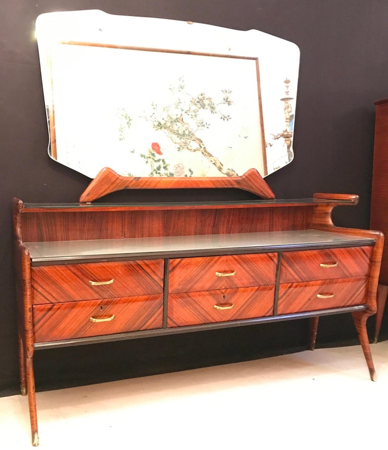 Elegant Italian Midcentury Dresser with Mirror For Sale at 1stDibs ...
