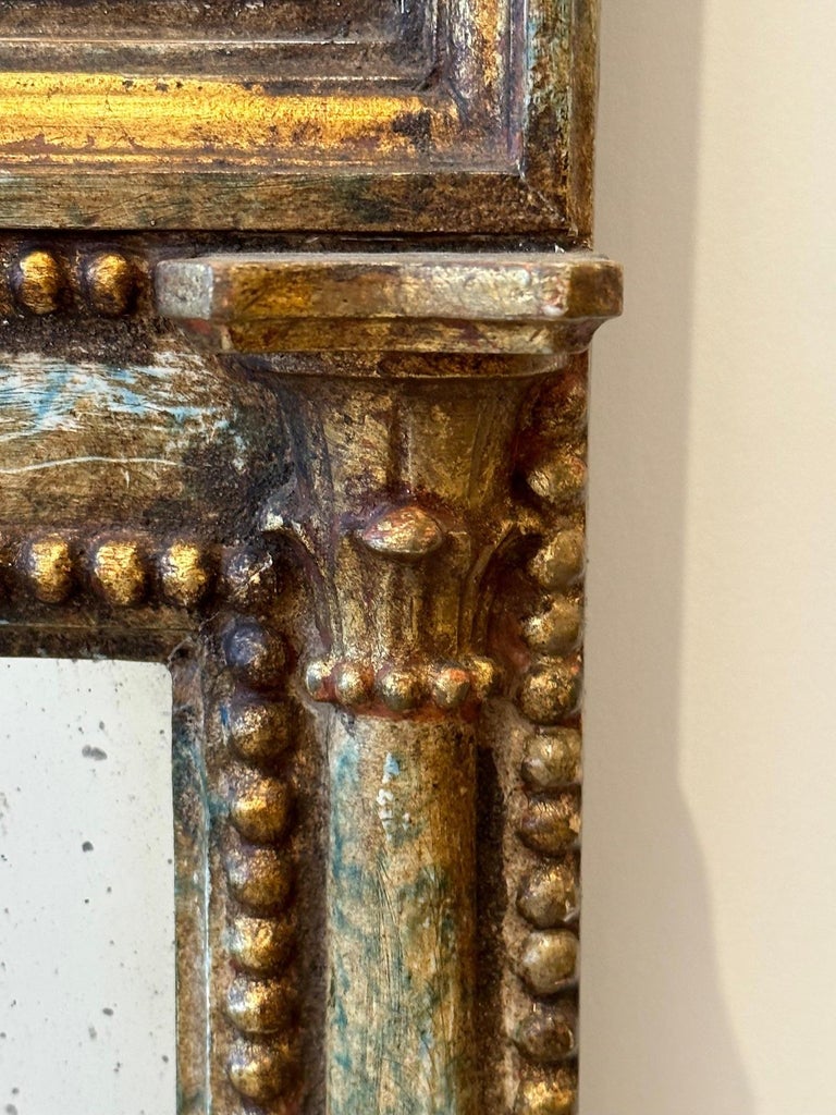 Elegant Italian Neoclassical Style Hand Painted Mirror with Aged Glass ...