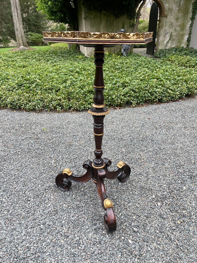 Elegant Italian Octagonal Mahogany and Giltwood Plant Stand For Sale at ...