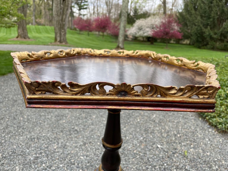 Elegant Italian Octagonal Mahogany and Giltwood Plant Stand For Sale at ...