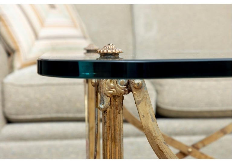 Elegant Julia Gray Campaign Style Cocktail Table For Sale at 1stDibs
