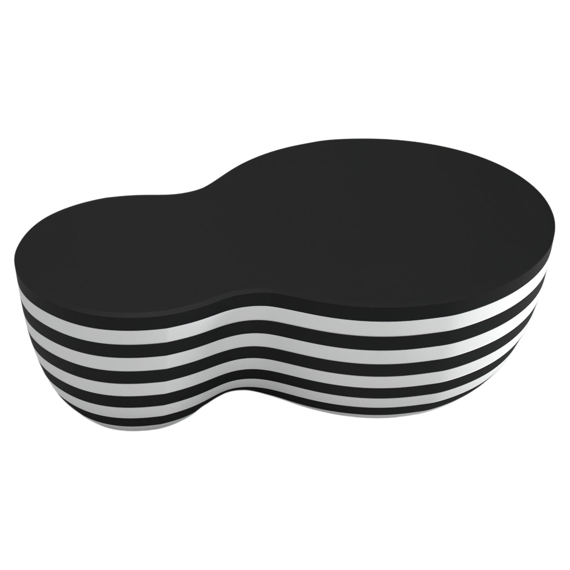 Elegant Laconic Coffee Table Nut with Monochrome layers For Sale at 1stDibs