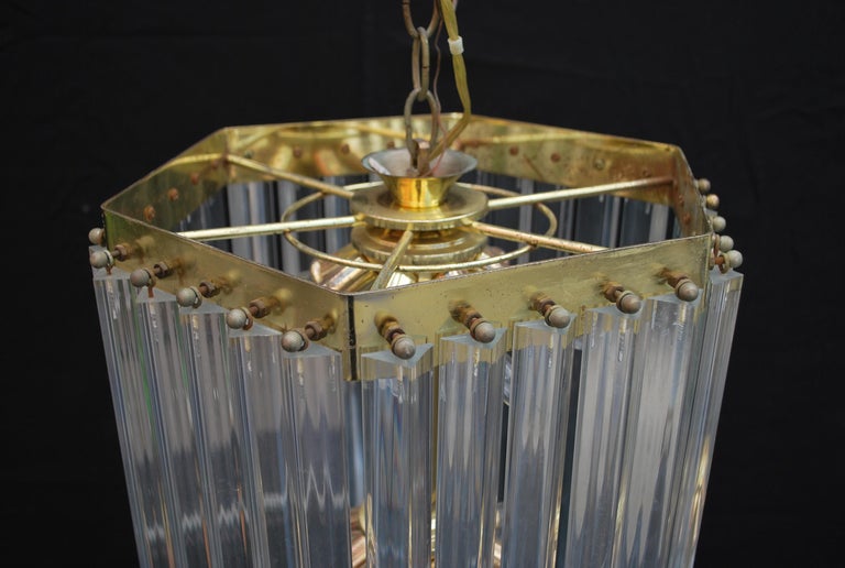Elegant Large 1970's Lucite Ribbon Light For Sale at 1stDibs