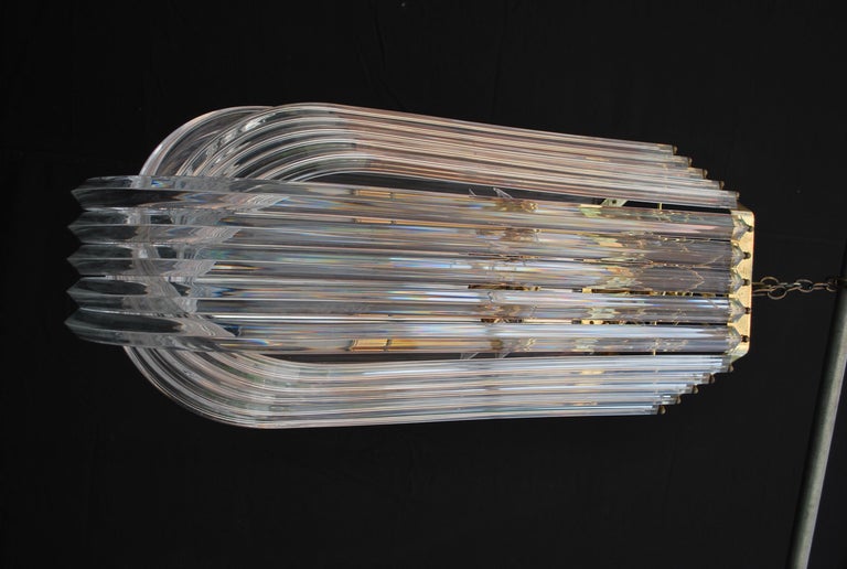 Elegant Large 1970's Lucite Ribbon Light For Sale at 1stDibs