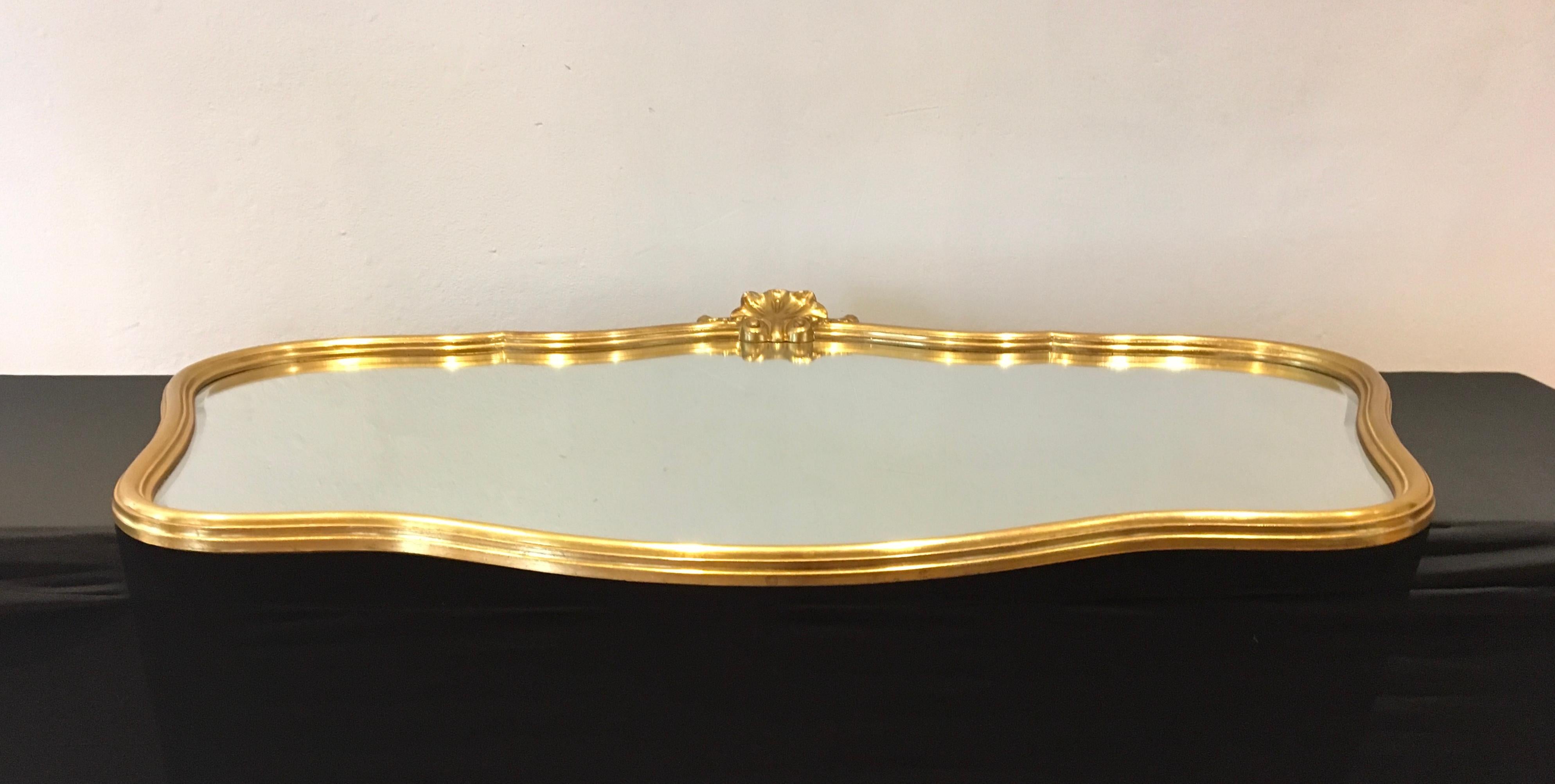 Elegant Large Deknudt Mirror with Gold frame, Belgium at 1stDibs