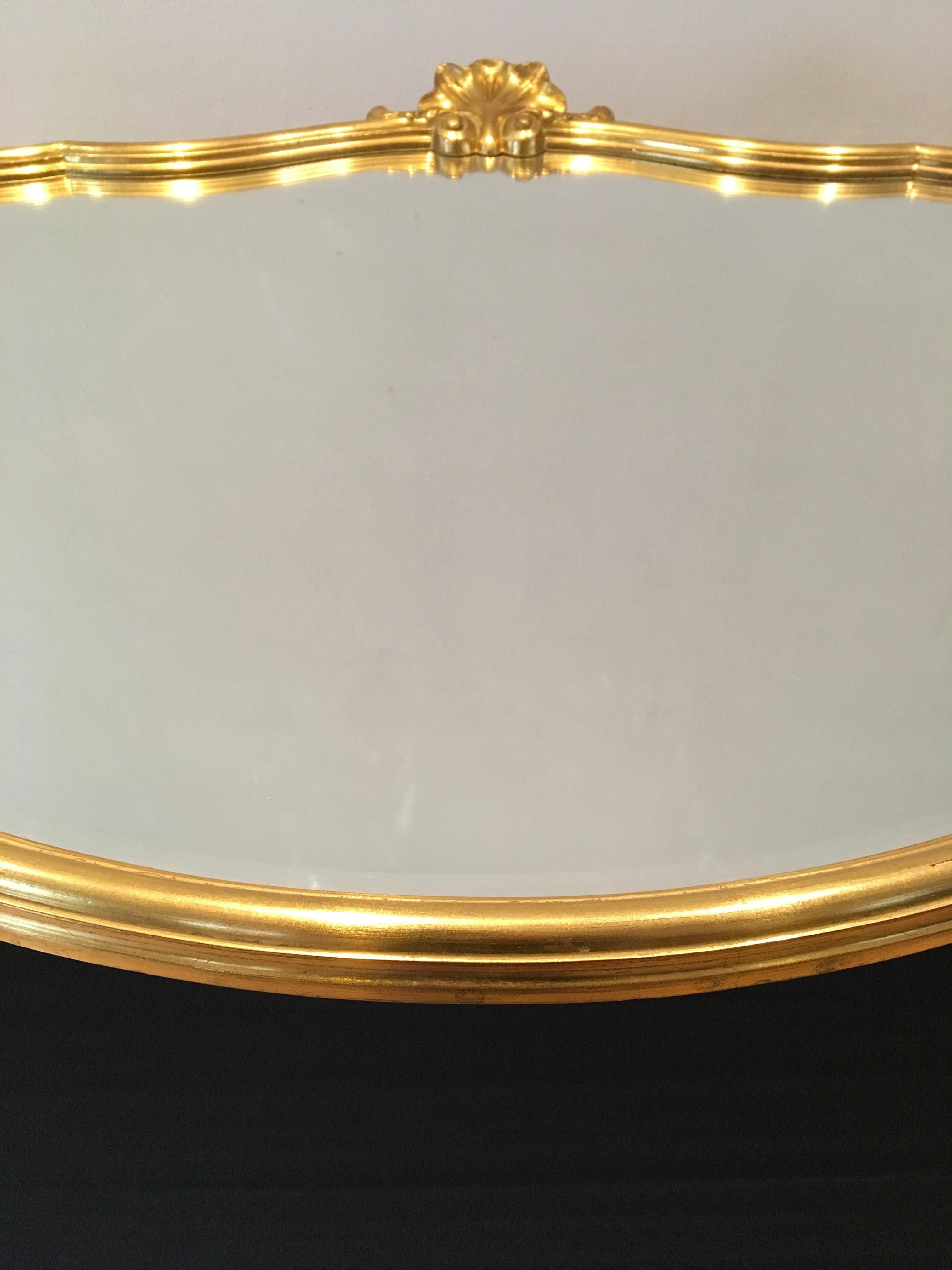 Elegant Large Deknudt Mirror with Gold frame, Belgium at 1stDibs