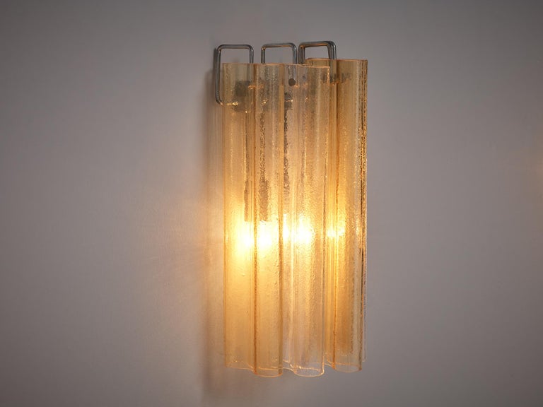Elegant Large Wall Lamp in Glass For Sale at 1stDibs