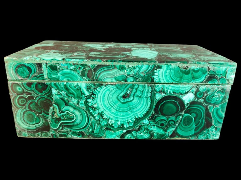 Elegant Malachite Box from the 50s, 20th Century For Sale at 1stDibs