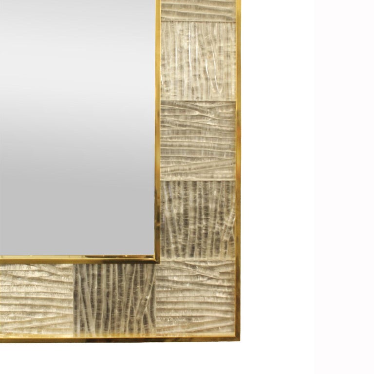 Elegant Murano Art Glass Mirror For Sale at 1stDibs