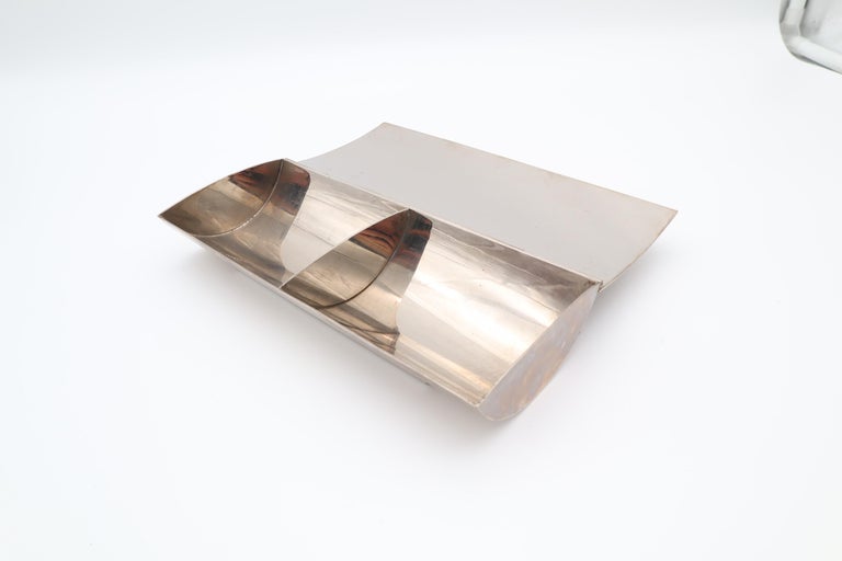 Elegant Nickel Plated Art-Deco Box attributed to Carl Hagenauer For ...