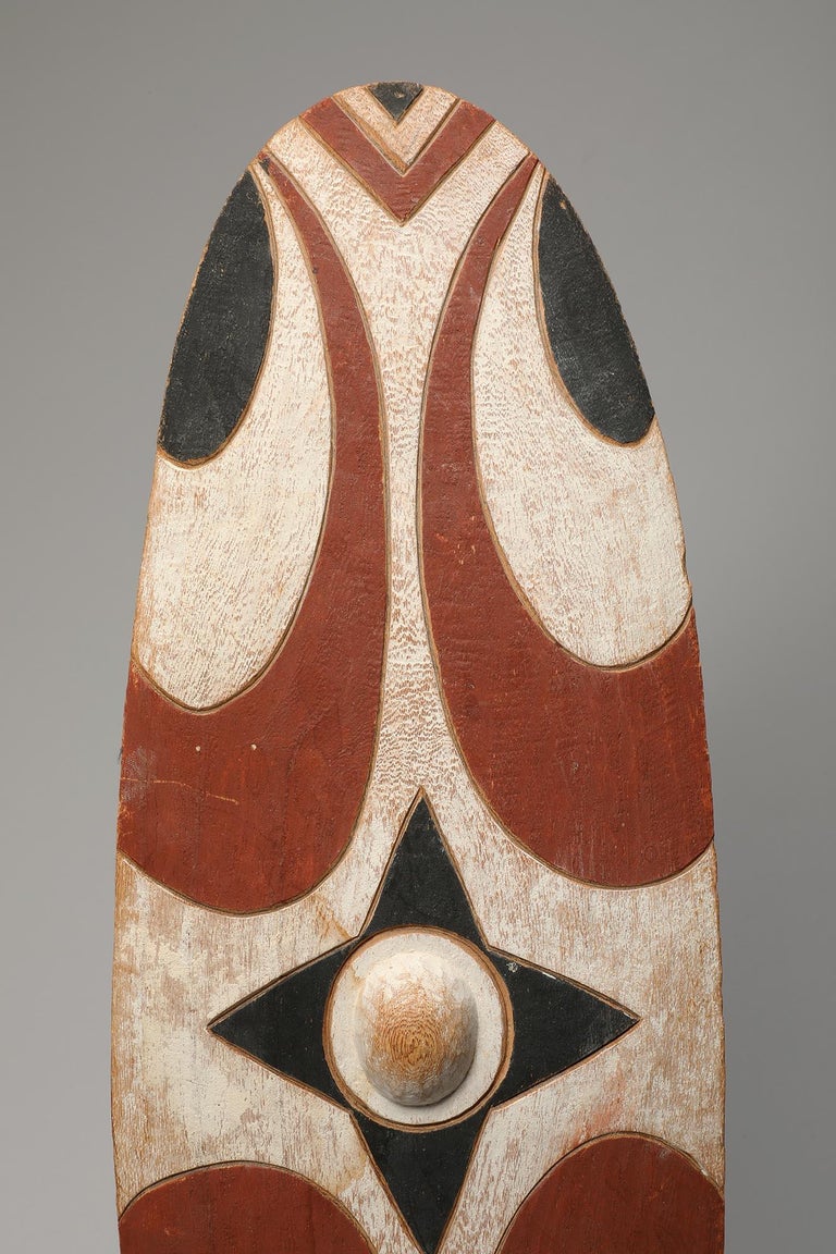 Elegant Painted Tutsi Dance Shield African Tribal Art at 1stDibs
