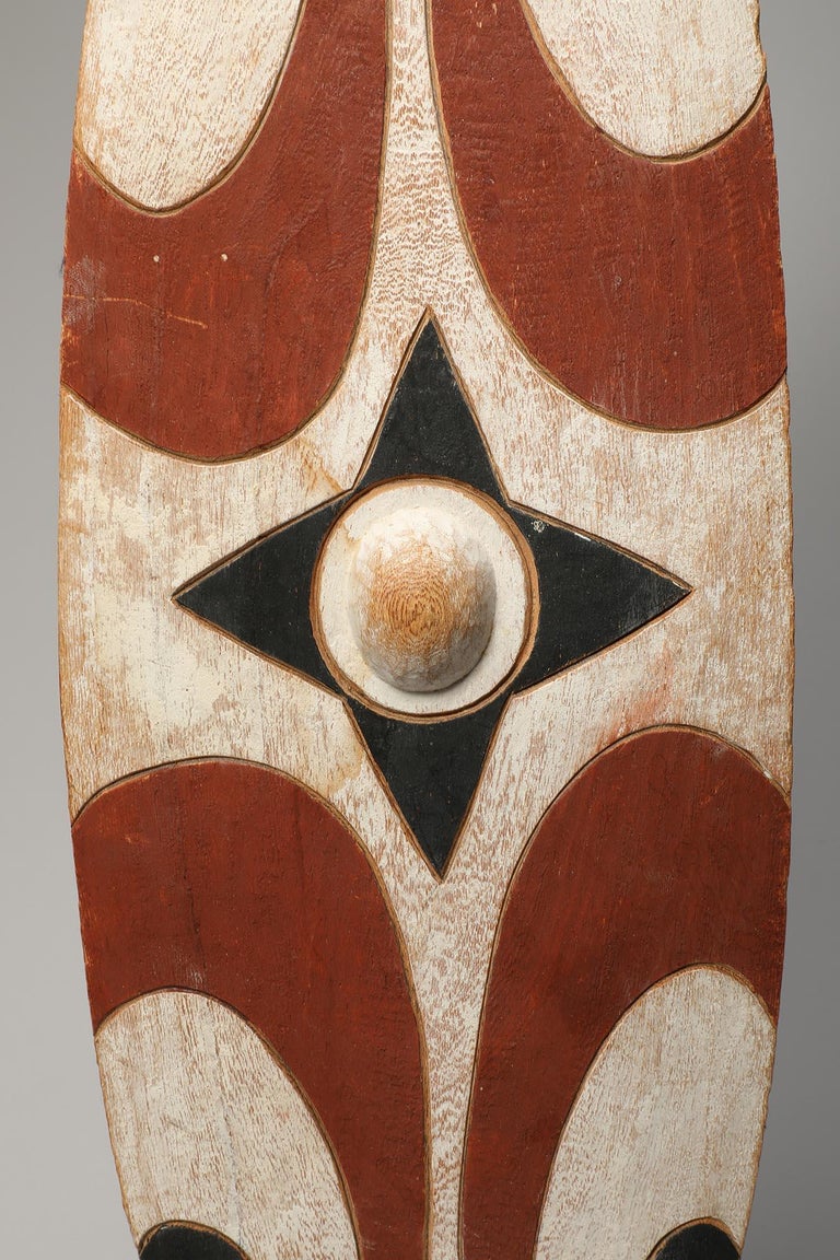 Elegant Painted Tutsi Dance Shield African Tribal Art at 1stDibs