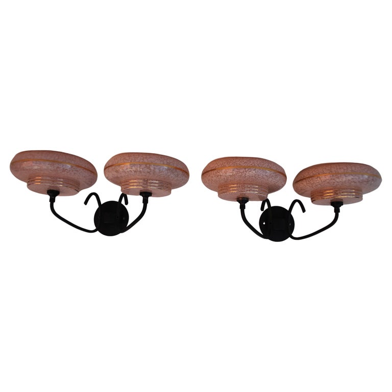 Elegant Pair of French Art Deco Sconces For Sale at 1stDibs