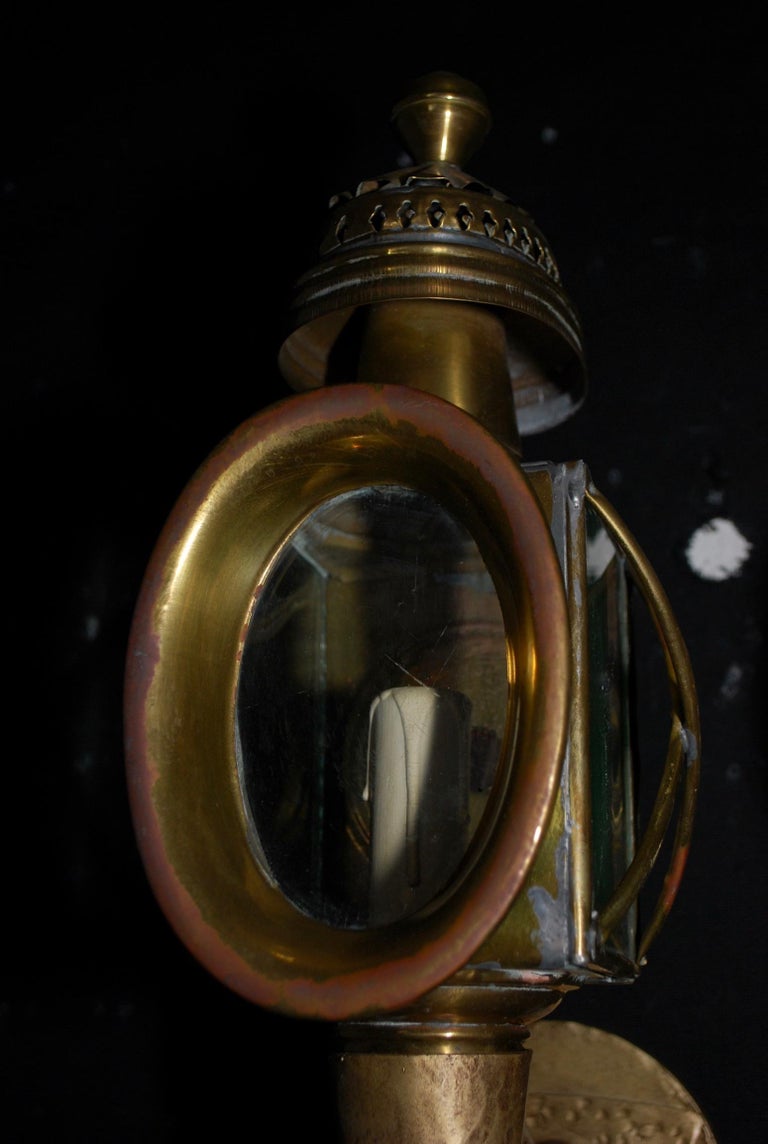 Elegant Pair of French Turn of the Century Coach Lamps Sconces at 1stDibs