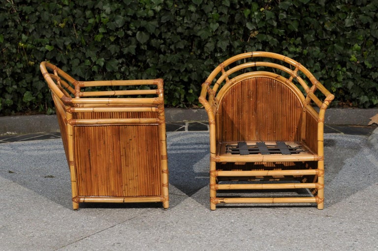 Elegant Restored Pair of Manau Club Chairs by Henry Olko, circa 1980 ...