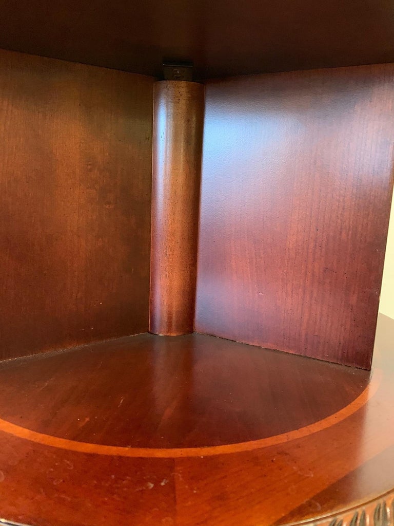 Vintage Round Revolving 4 Tier Mahogany Bookshelf For Sale at 1stDibs ...