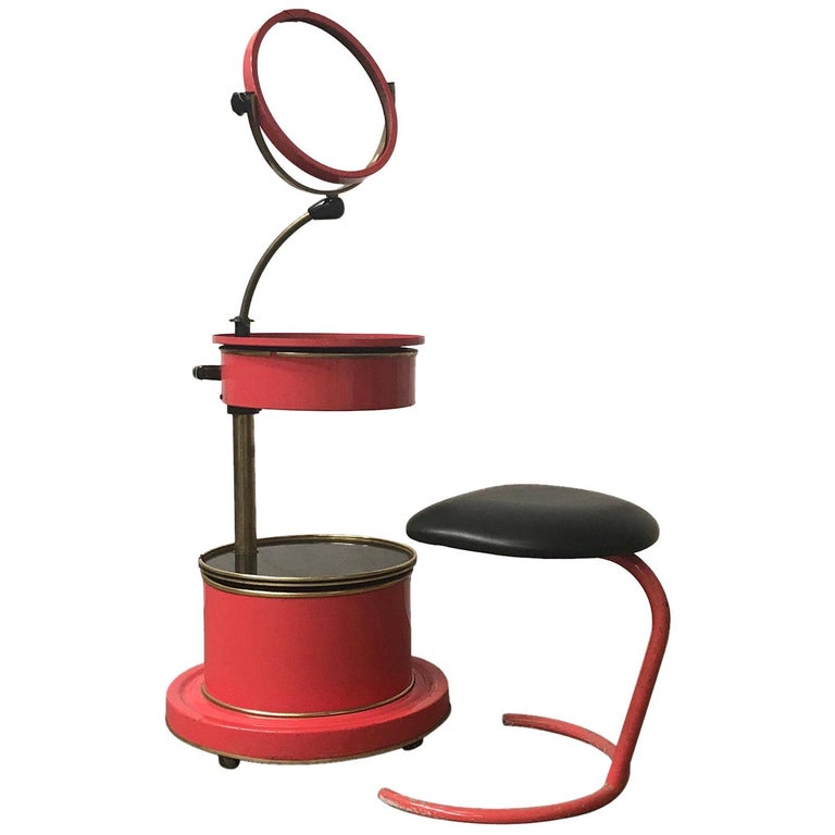 Elegant 1960s Dressing-Table and Make-Up Table Set with Stool For Sale ...