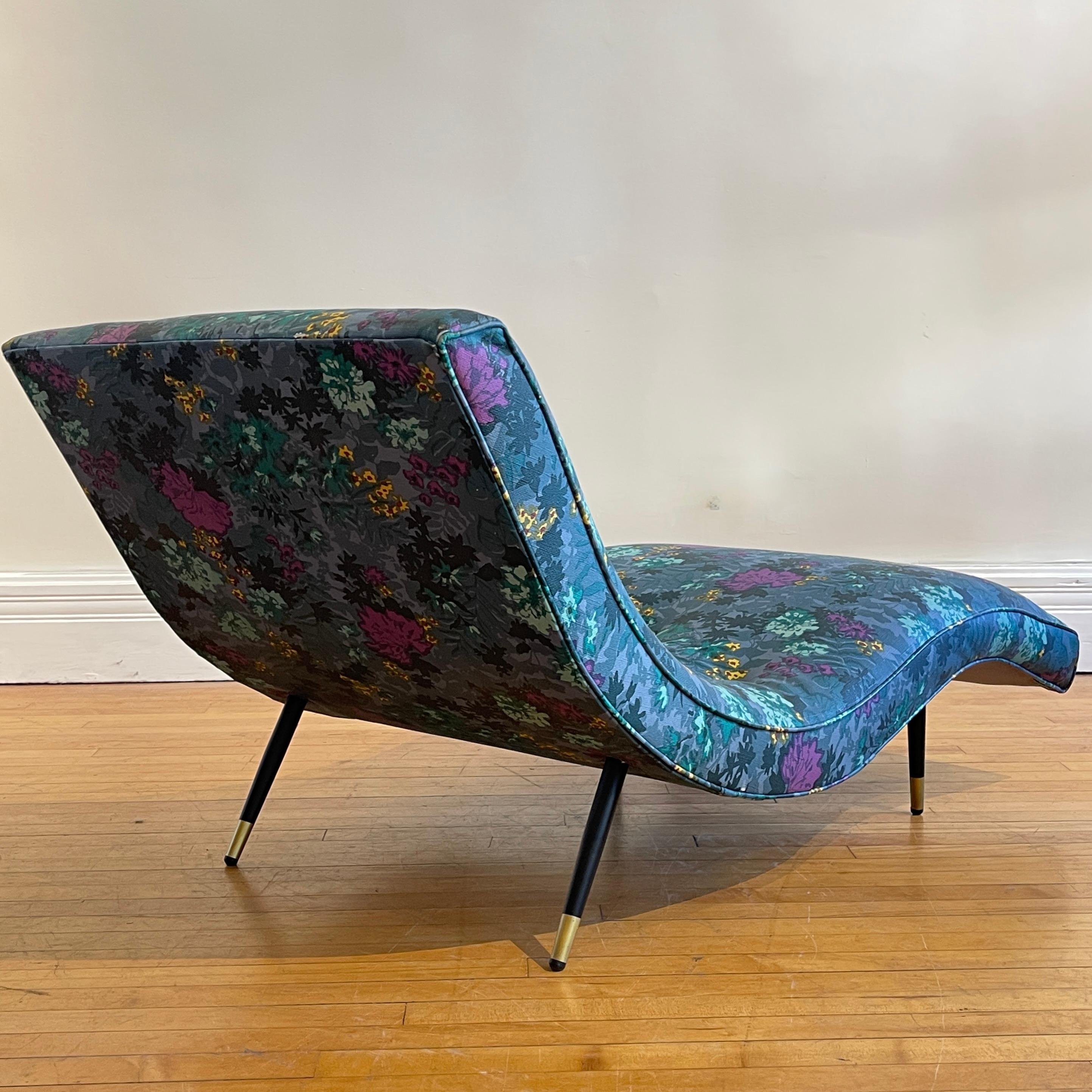 Elegant Sleek MCM Curved Sculptural Lounge Wave Chaise Chair, Pearsall ...