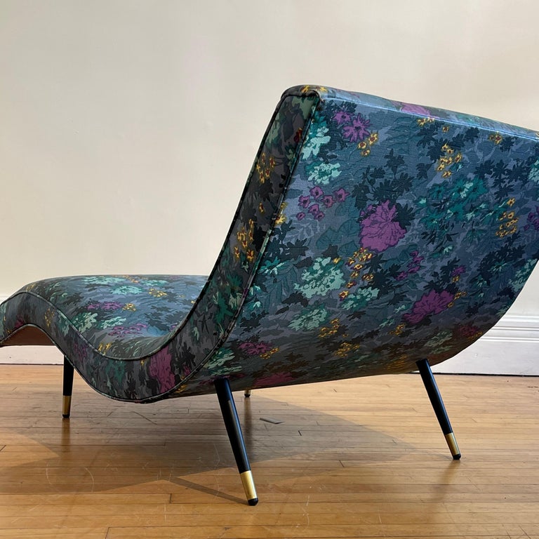 Elegant Sleek MCM Curved Sculptural Lounge Wave Chaise Chair, Pearsall ...