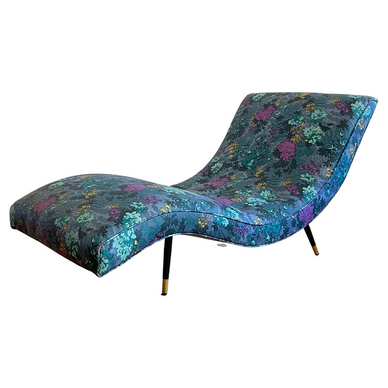 Elegant Sleek MCM Curved Sculptural Lounge Wave Chaise Chair, Pearsall ...