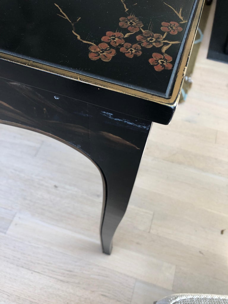 Elegant Small Chinoiserie Style Console Table with Single Drawer For ...