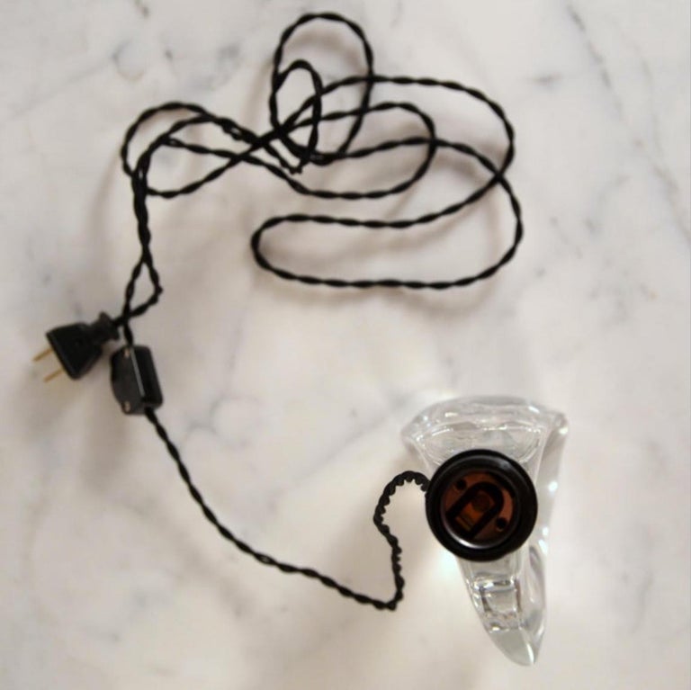 Elegant Small Freeform Crystal and Parchment Table Lamp by Daum For ...