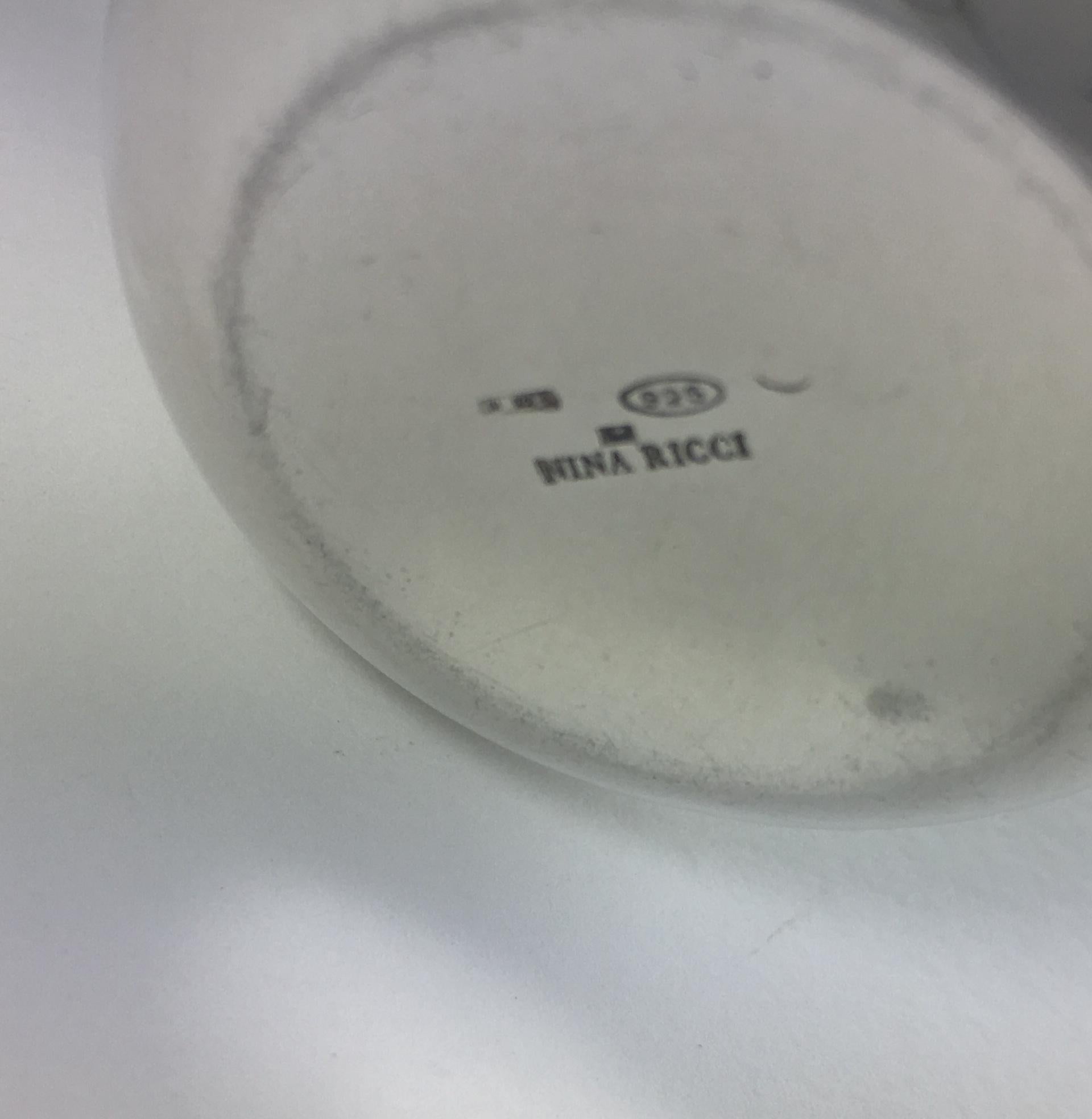 Elegant Sterling Silver Two-Piece Set Designed by Nina Ricci at 1stDibs