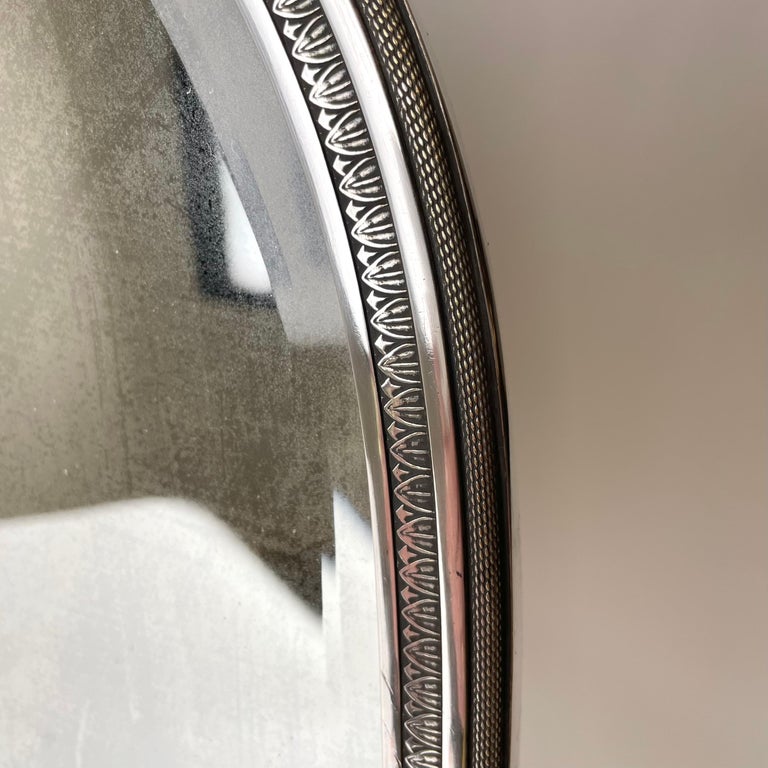 Elegant Table/Wall Mirror in Plated Silver. Empire Style, 19th Century ...