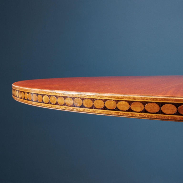 Elegant Table with Brass Base with Three Support Points, Central ...