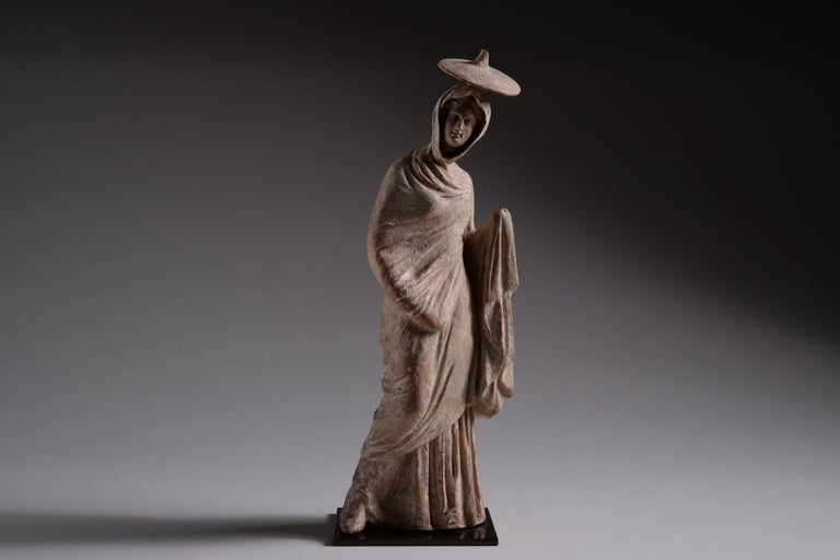 Elegant Terracotta Tanagra Figure For Sale at 1stDibs
