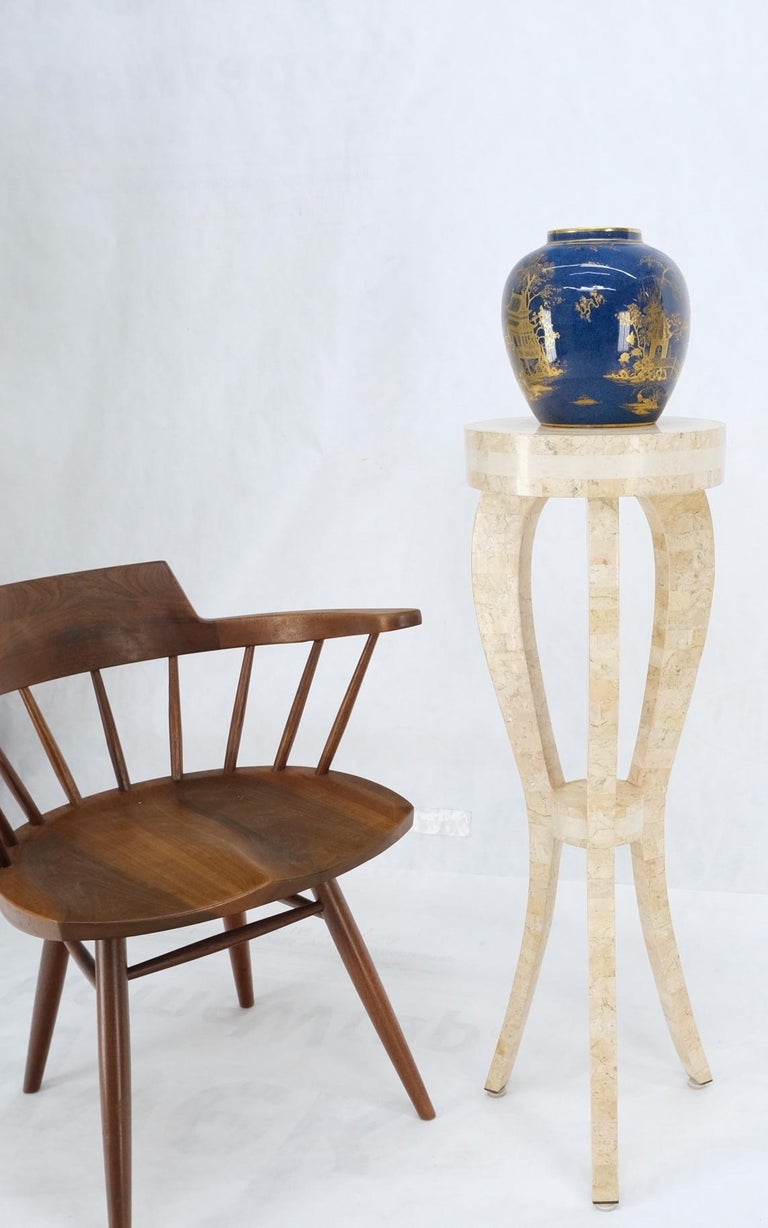 Elegant Tessellated Stone Tri Leg Pedestal Stand Side Table Mint For ...