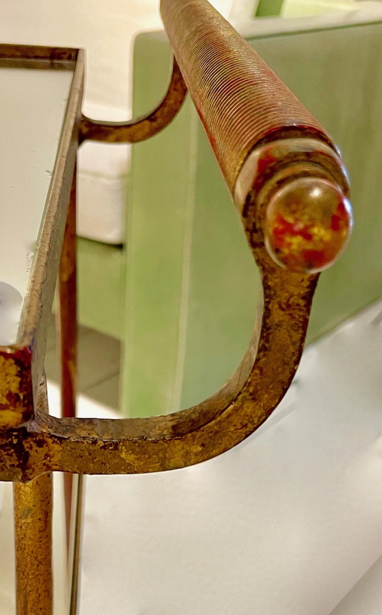 Elegant Three-Tiers Gilt Wrought Iron Trolley, France, 1950 For Sale at ...