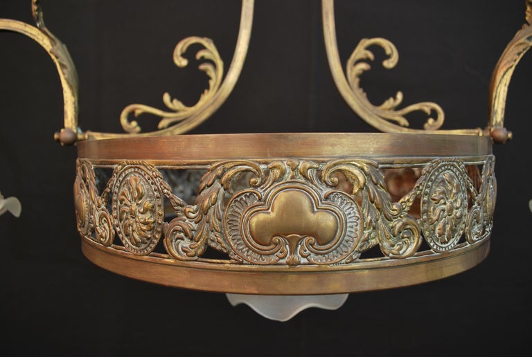Elegant Turn of the Century French POOL Table Light For Sale at 1stDibs