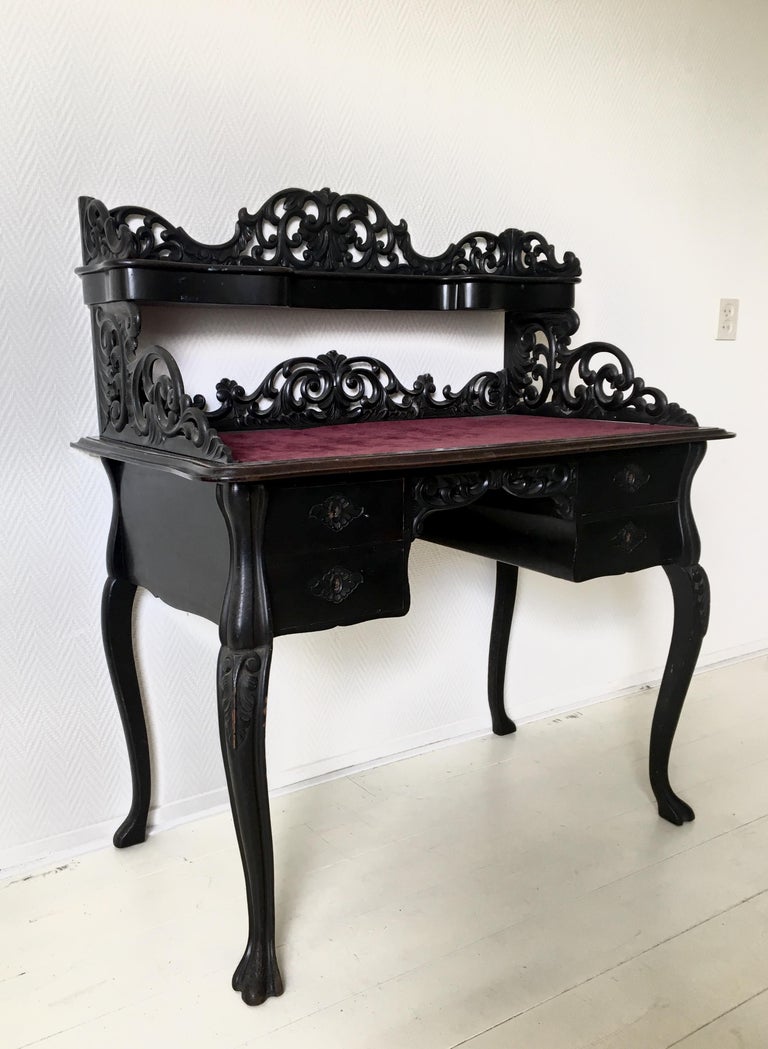 Black victorian desk store