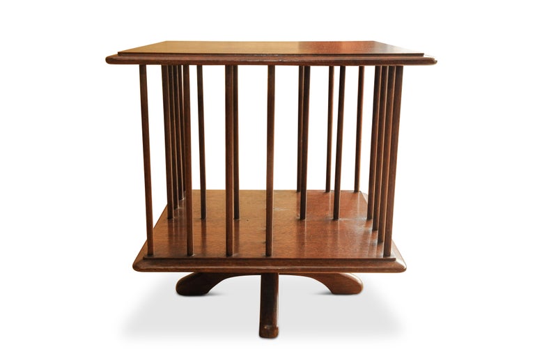 Elegant Victorian Oak Handmade Revolving Tabletop Bookcase with ...