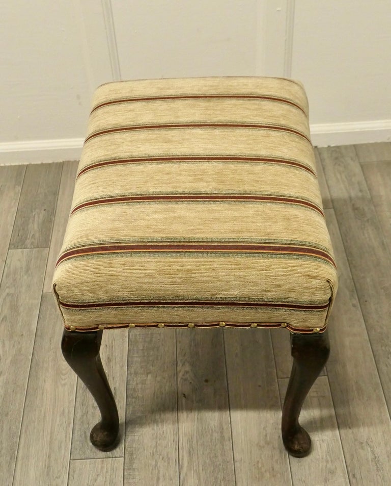 Elegant Victorian Walnut Occasional Stool For Sale at 1stDibs