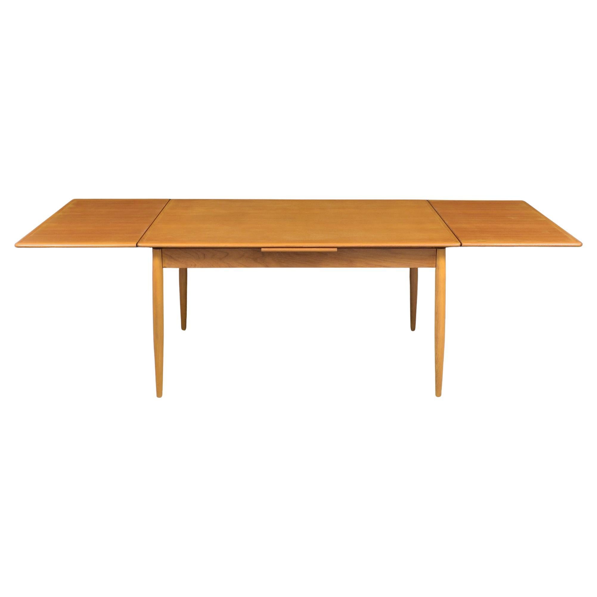 Elegant Vintage 1960s Danish Teak Dining Table, Extendable For Sale at ...