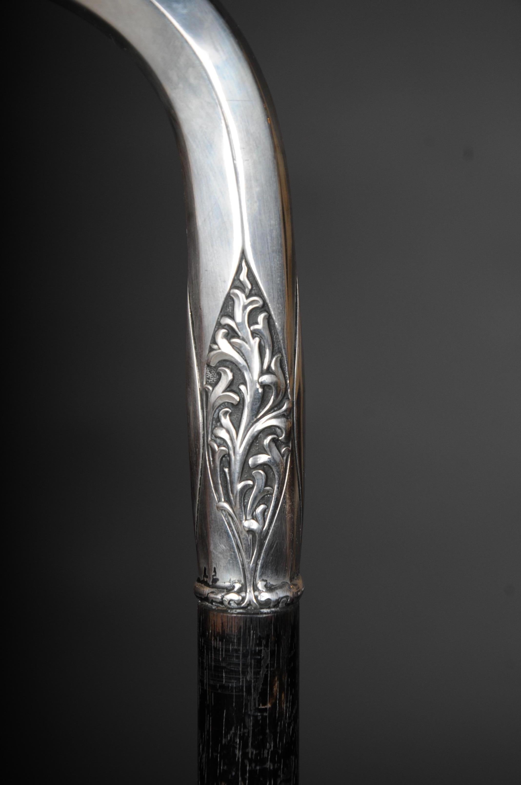 Elegant Walking Stick / Strolling Stick 835 Silver at 1stDibs