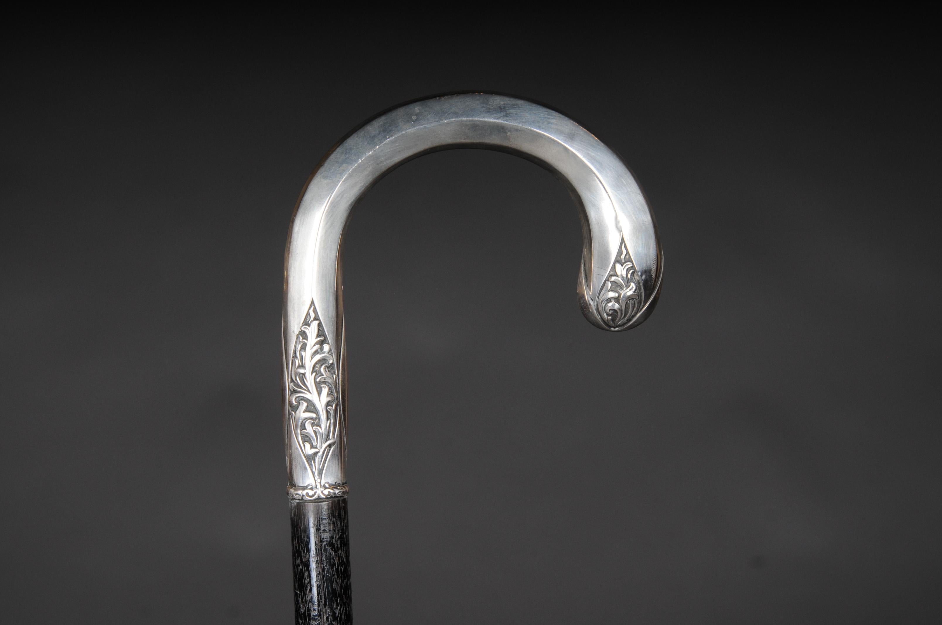 Elegant Walking Stick / Strolling Stick 835 Silver at 1stDibs