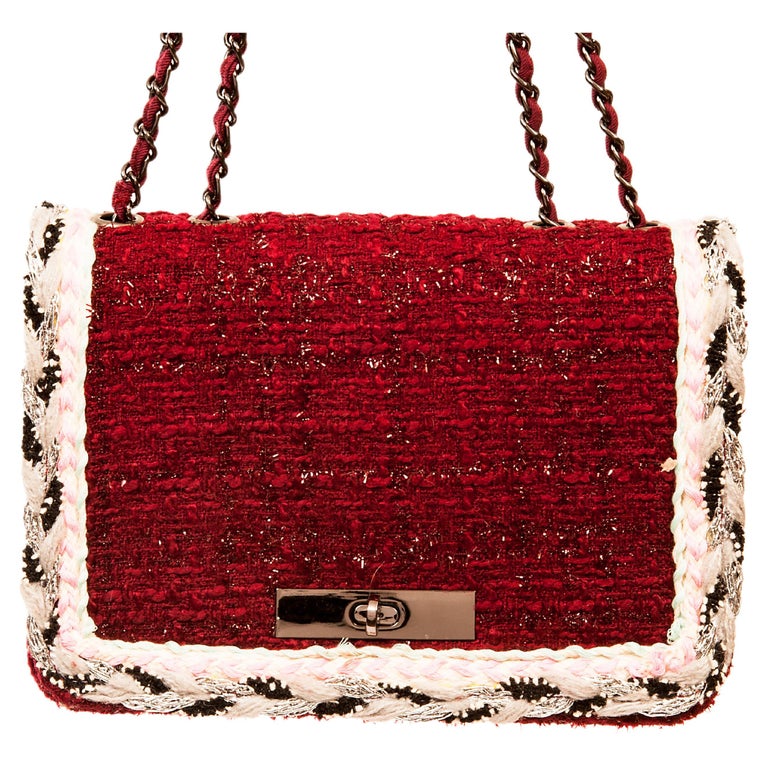 Elegant Woven Red Crossbody Bag For Sale at 1stDibs