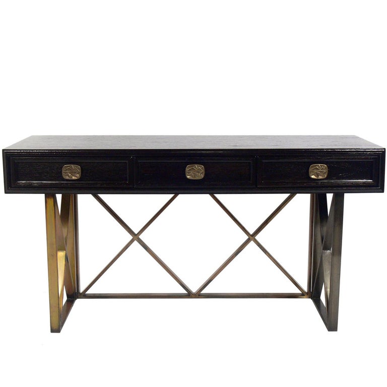 Elegant X Base Desk or Console Table at 1stDibs