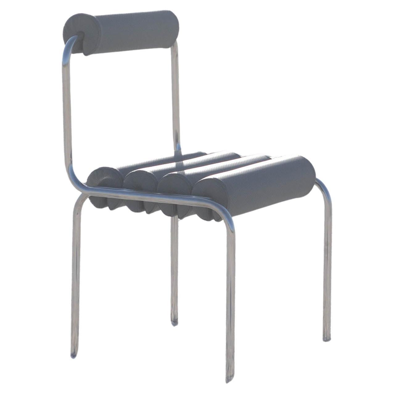 Pair of Leather Tubular Chairs For Sale at 1stDibs